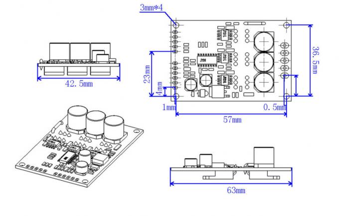 12V - 36V DC Brushless Bldc Motor Driver Board JY01 IC JYQD-V7.3E3 PWM control