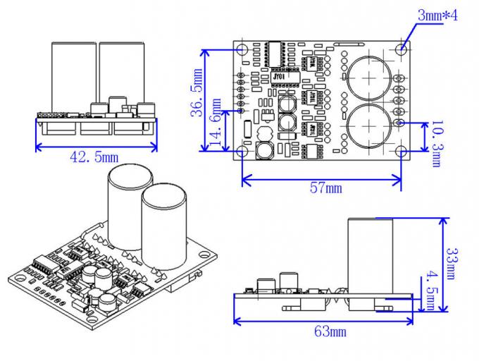 JYQD - V7.5E Three Phase Dc Motor Controller , Duty Cycle Three Phase ...