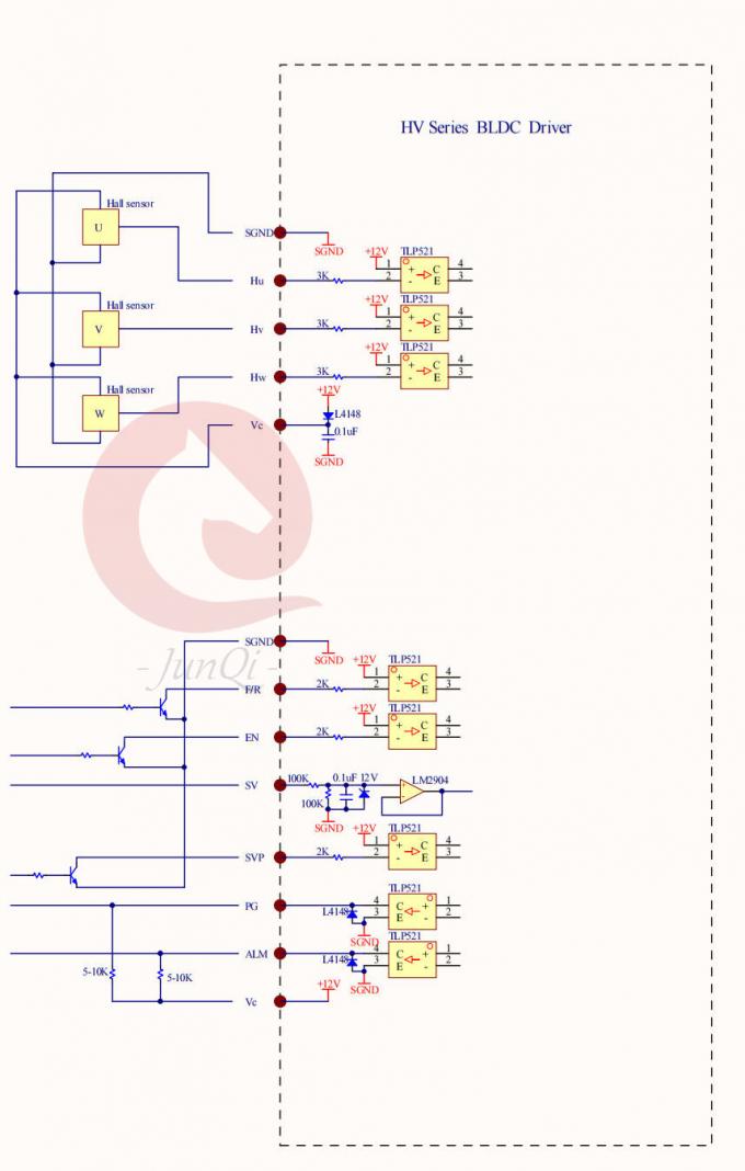 220V High Voltage 16A Brushless DC Motor Controller for 310V BLDC Motor