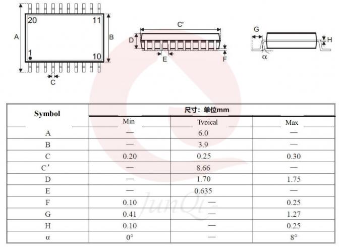 JY02A JY02 SSOP-20 IC Chip Sensorless BLDC Motor Driver IC With PWM Control