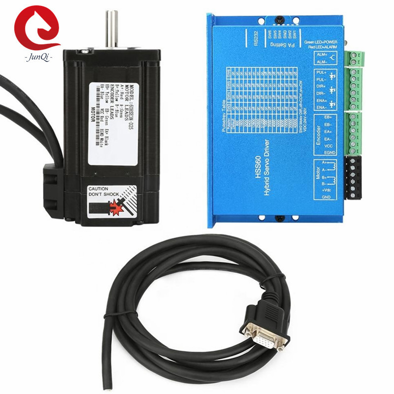 NEMA24 2PH Nema 23 Stepper Motor Kit 88mm 3N.M 5A HSS60 6A Hybrid CNC ...